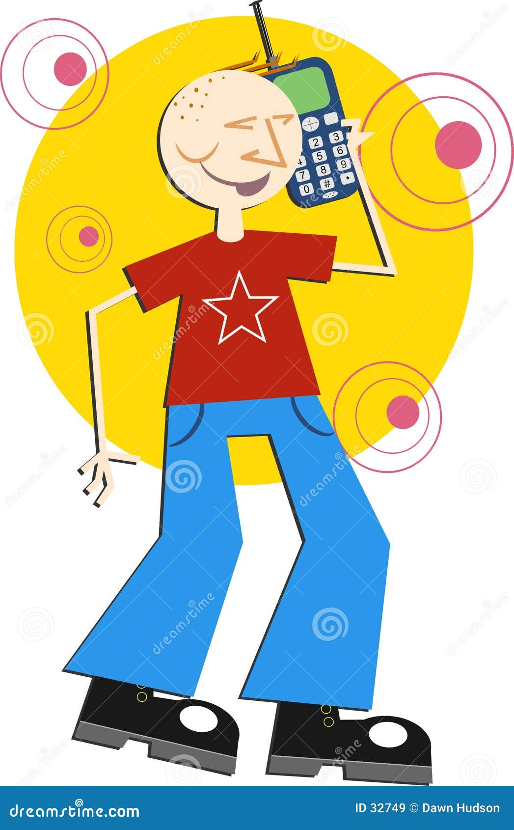 Cell Phone Chat stock vector. Illustration of illustrations - 32749