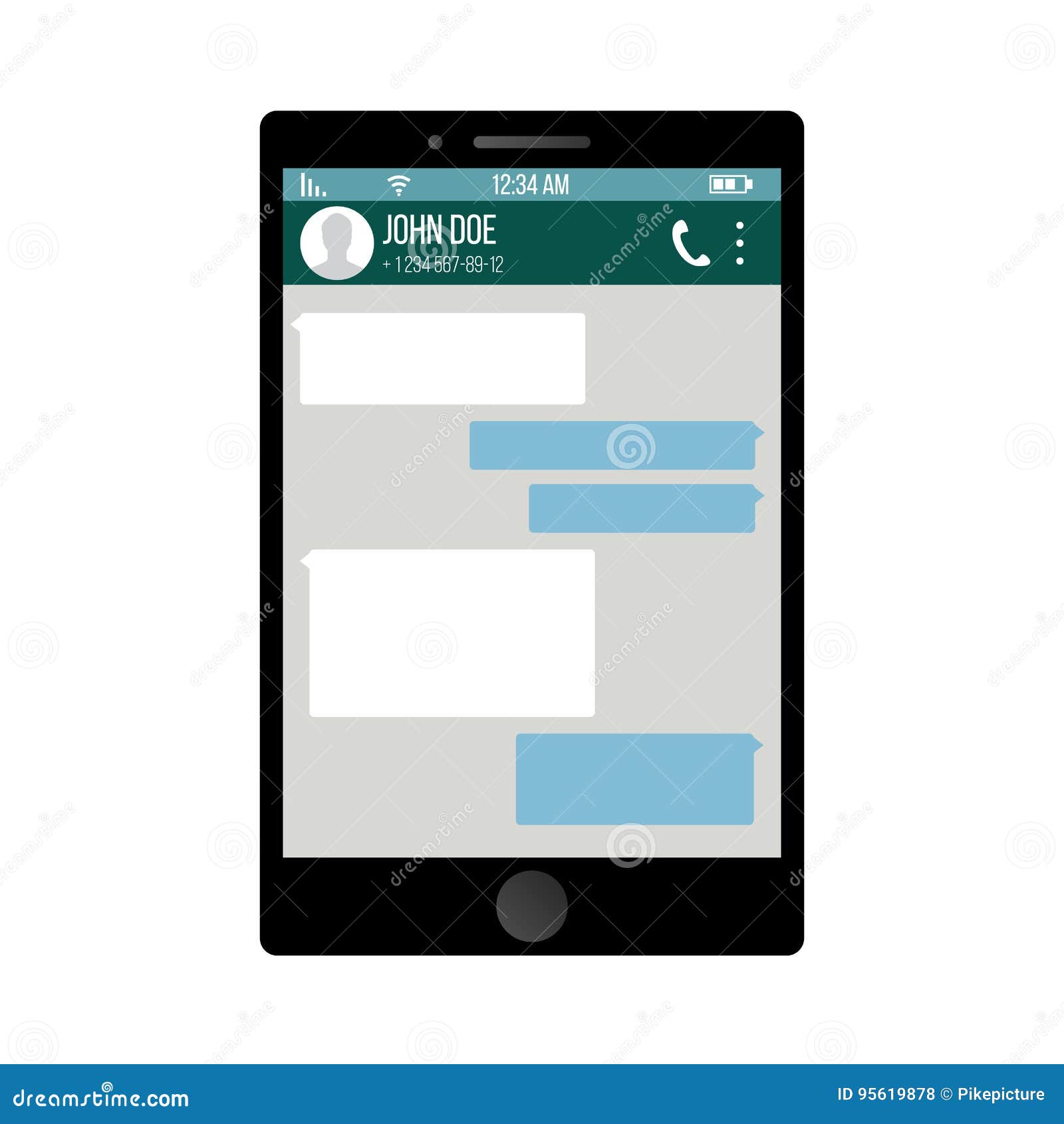 Cell Phone Chat. Chatting and Messaging Concept. Chat Boxes. Text ...