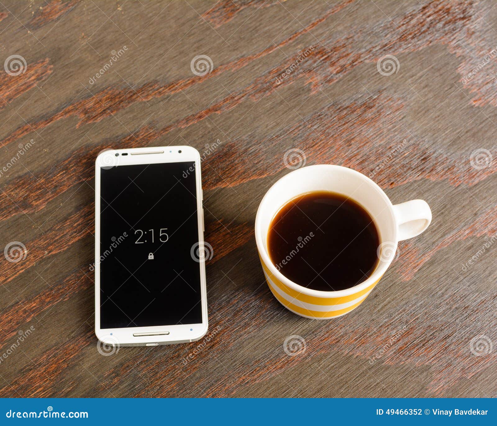 Cell phone and coffee cup stock photo. Image of break - 49466352