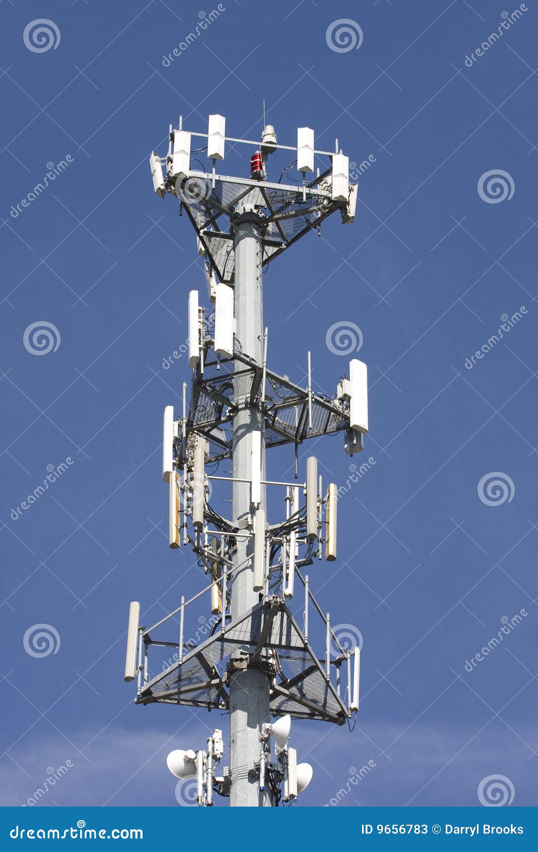 Cell Phone Communication Tower Stock Image - Image of relay ...