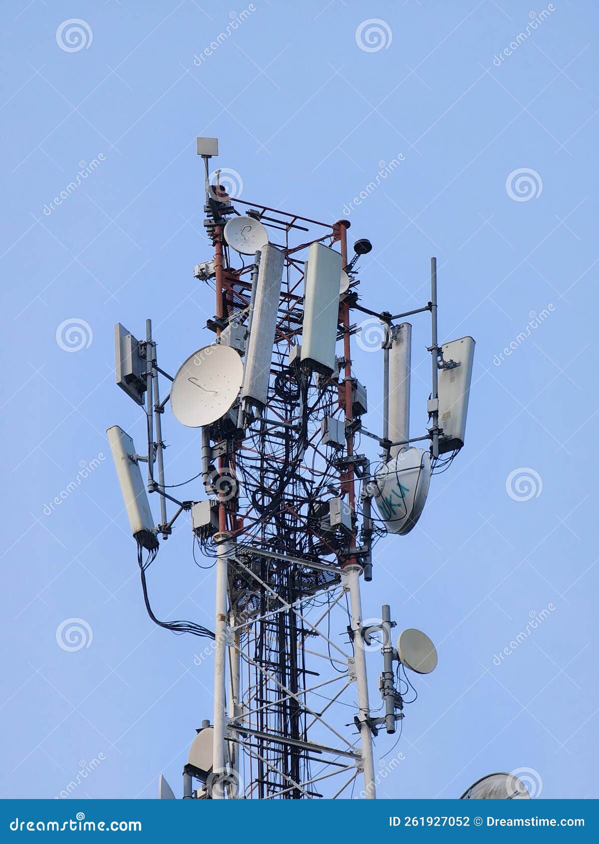 Cell Phone and Communication Tower Stock Photo - Image of communication ...