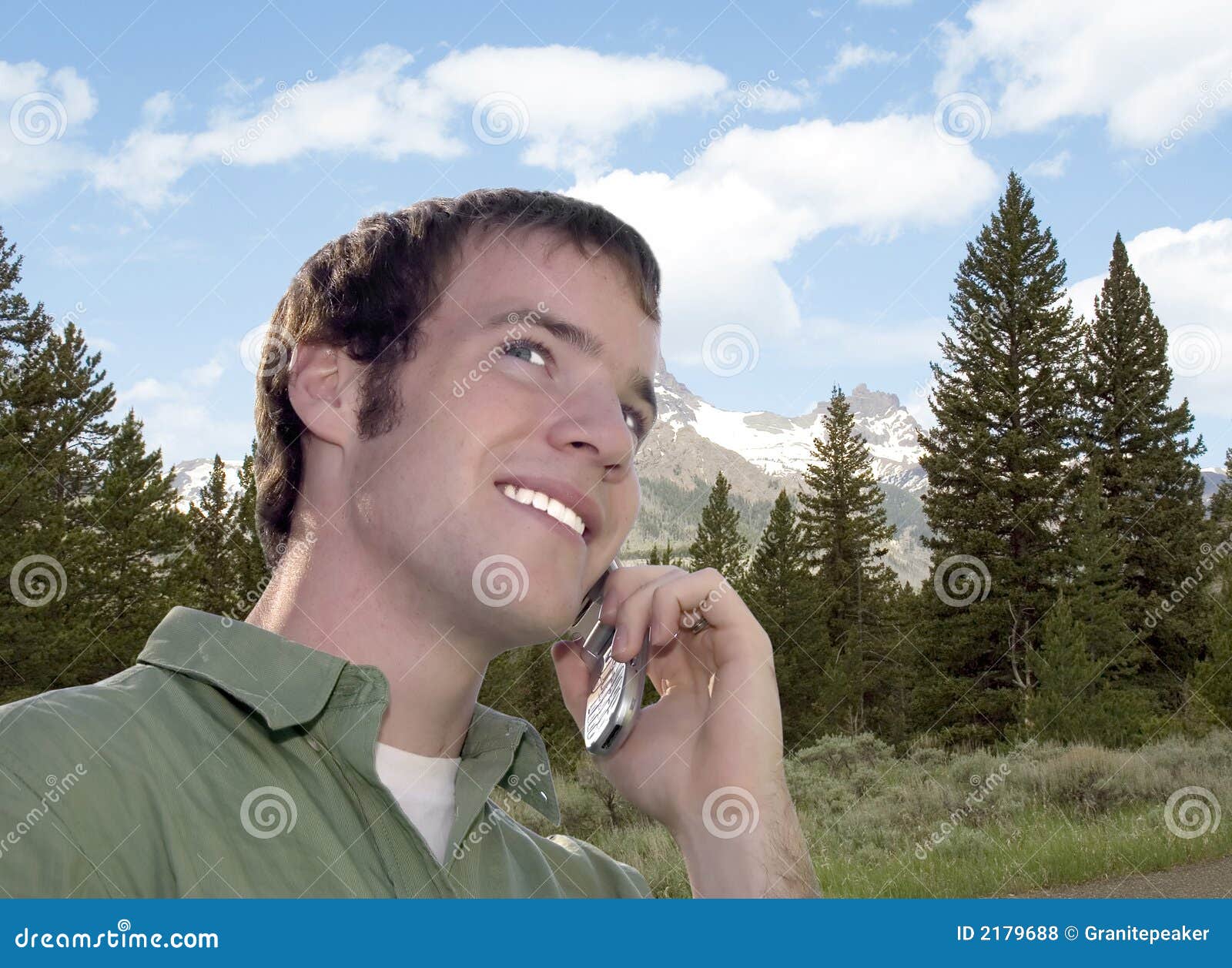 Cell Phone Conversation stock photo. Image of expression - 2179688