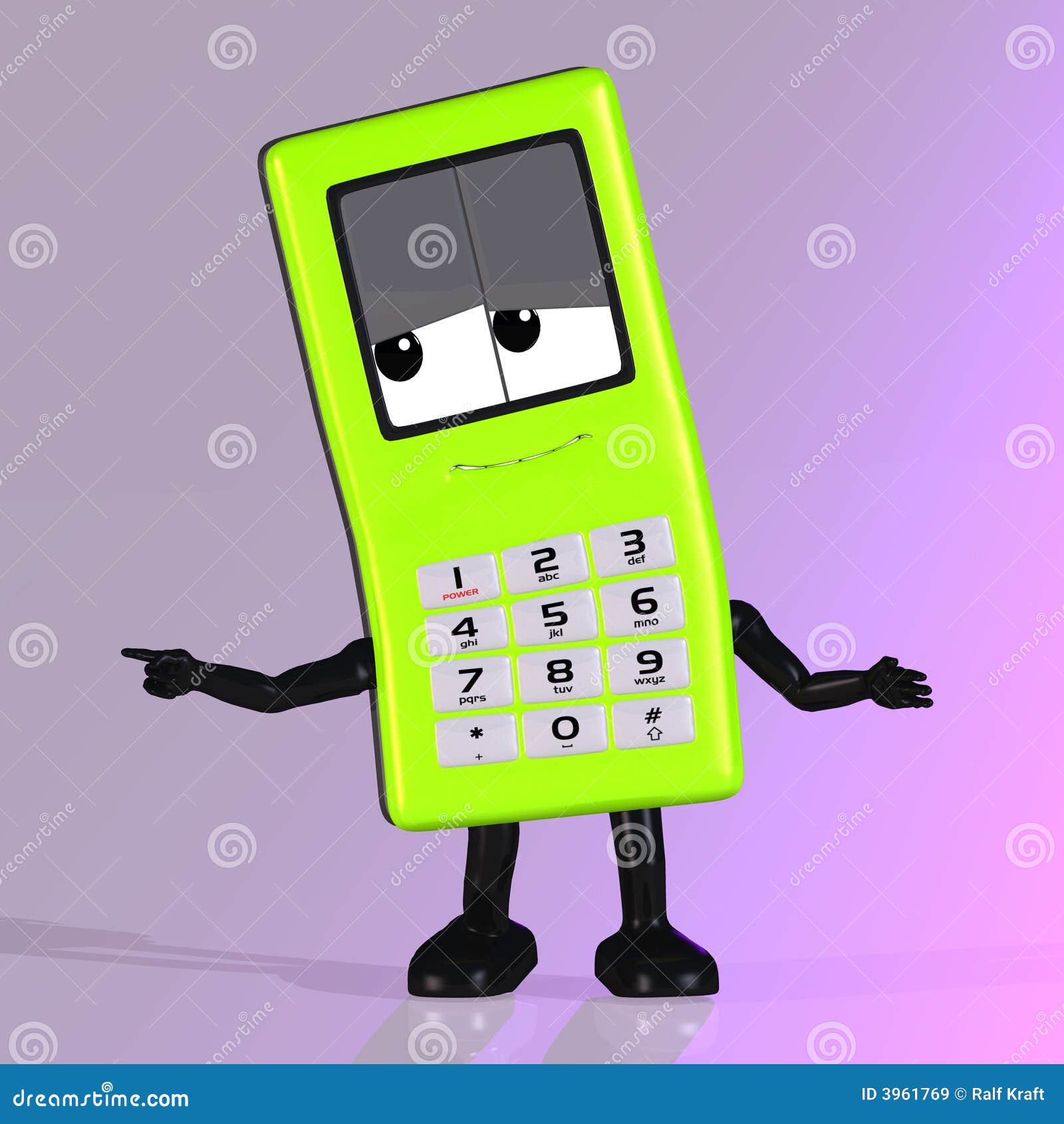 Cell Phone with Cute and Funny Emotional Face Stock Illustration ...
