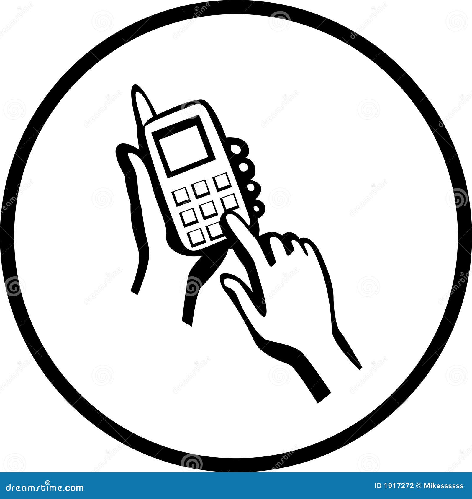 Cell Phone Dialing Vector Illustration Stock Vector - Illustration of ...