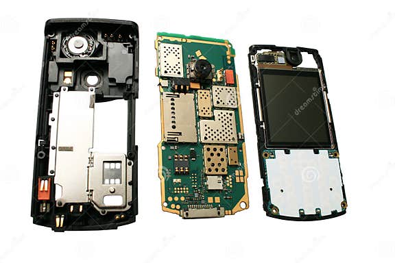 Cell phone disassembled. stock photo. Image of cellular - 12581248