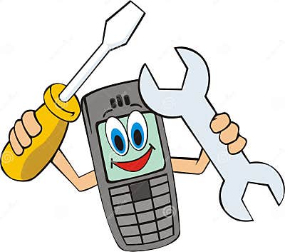 Cell phone fix stock vector. Illustration of mobile, cell - 13865575