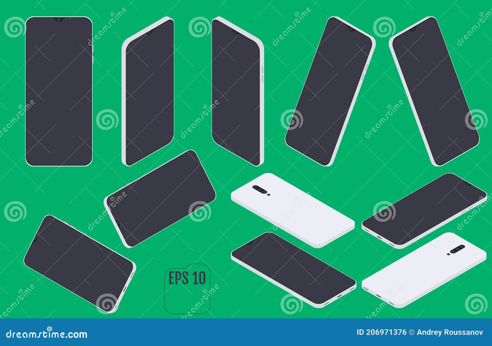 Modern Isometric Smart Phone. Vector Stock Photo - Image of modern ...