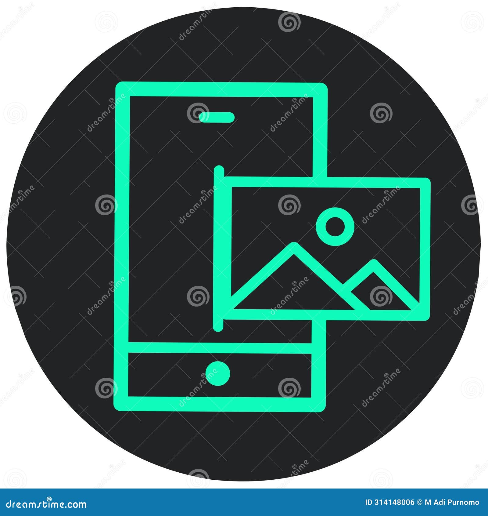 Cell Phone Gallery View Icon Concept Stock Vector - Illustration of ...