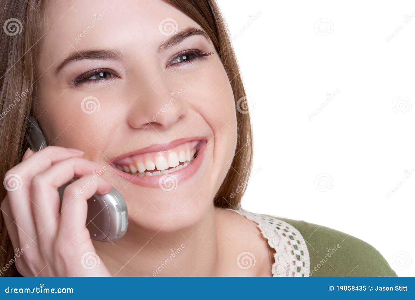 Cell Phone Girl stock image. Image of happy, girl, close - 19058435
