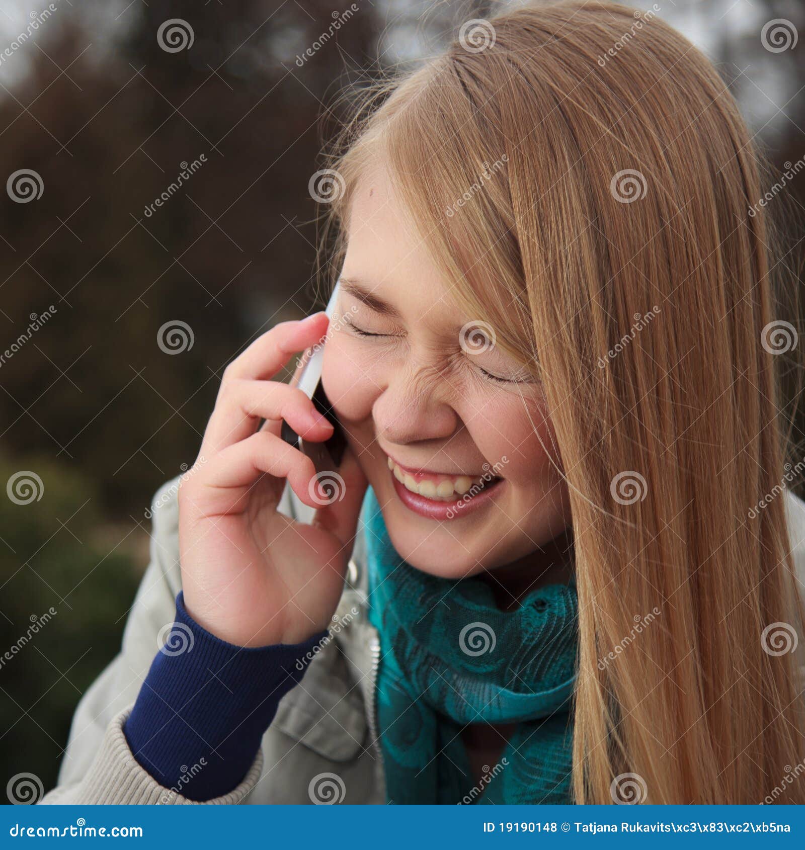 Cell Phone Girl stock photo. Image of cellphone, chat - 19190148