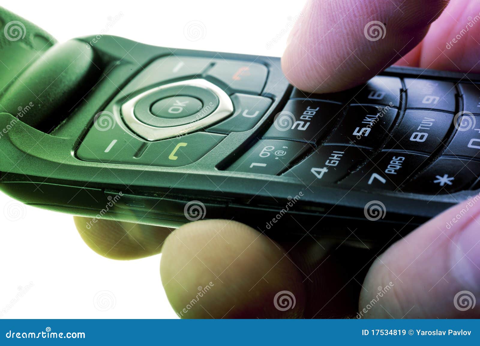 Cell phone in a hand stock image. Image of hand, macro - 17534819