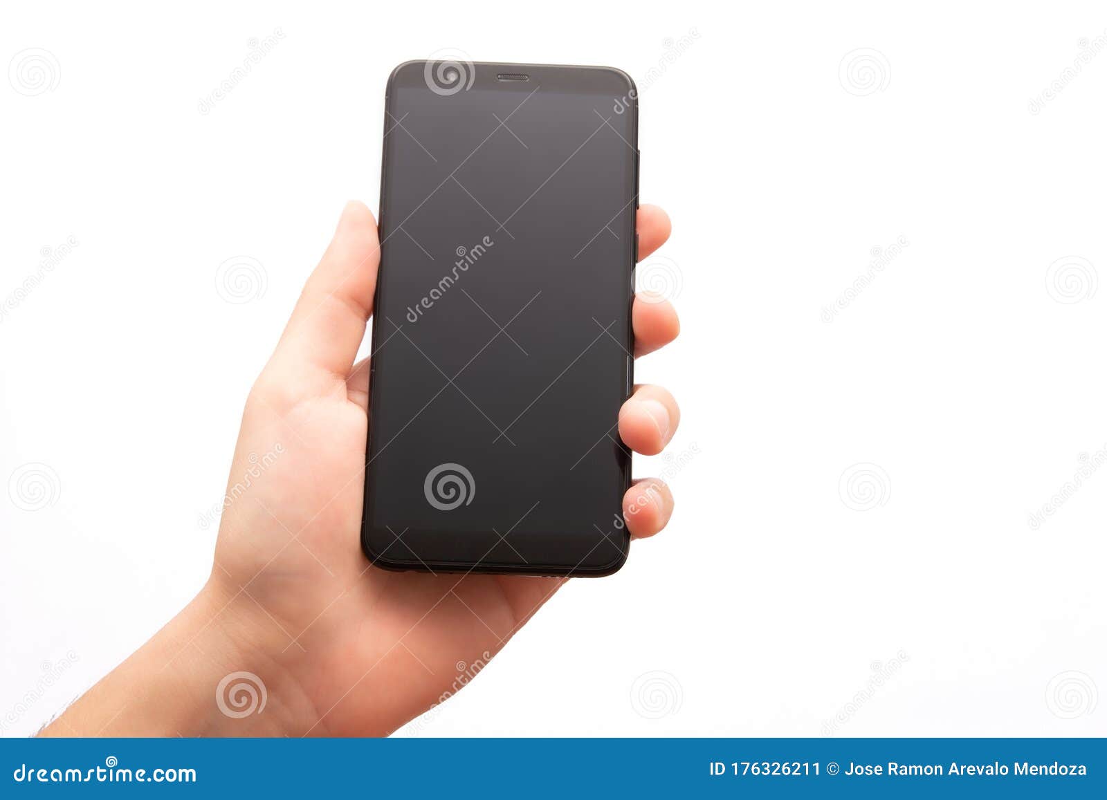 Cell phone in hand stock image. Image of bluetooth, model - 176326211
