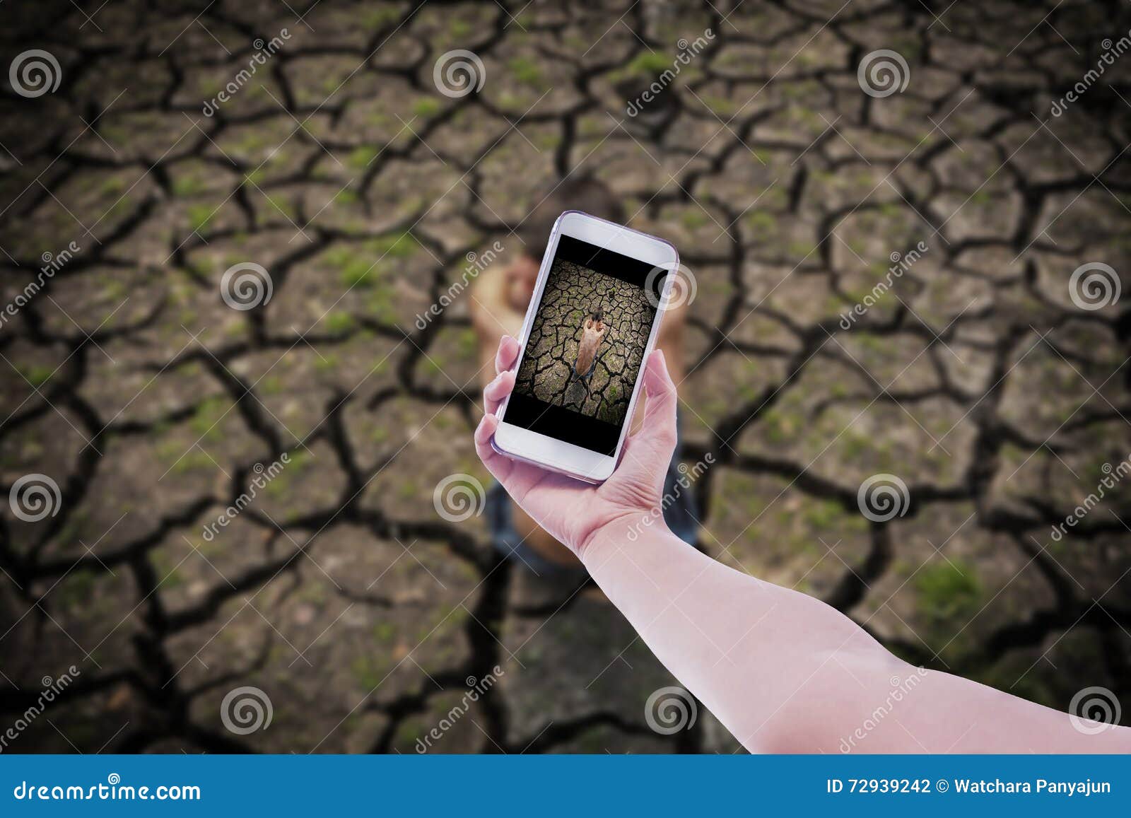 Cell Phone in Hand and Break Stock Photo - Image of electronic, cell ...
