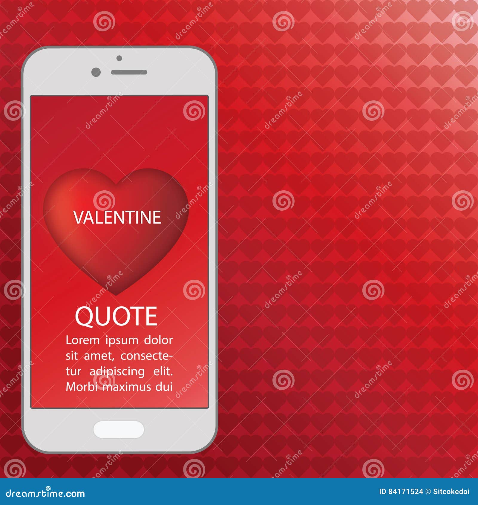 Cell Phone Has a Heart-shaped Icon Stock Vector - Illustration of heart ...