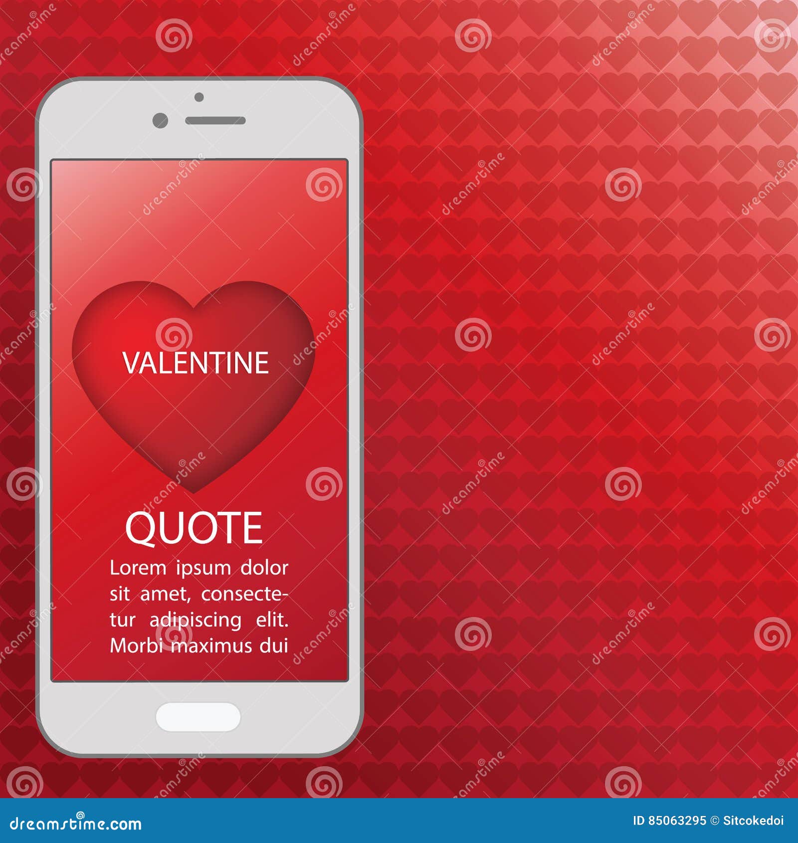 Cell Phone Has a Heart-shaped Icon Stock Vector - Illustration of ...