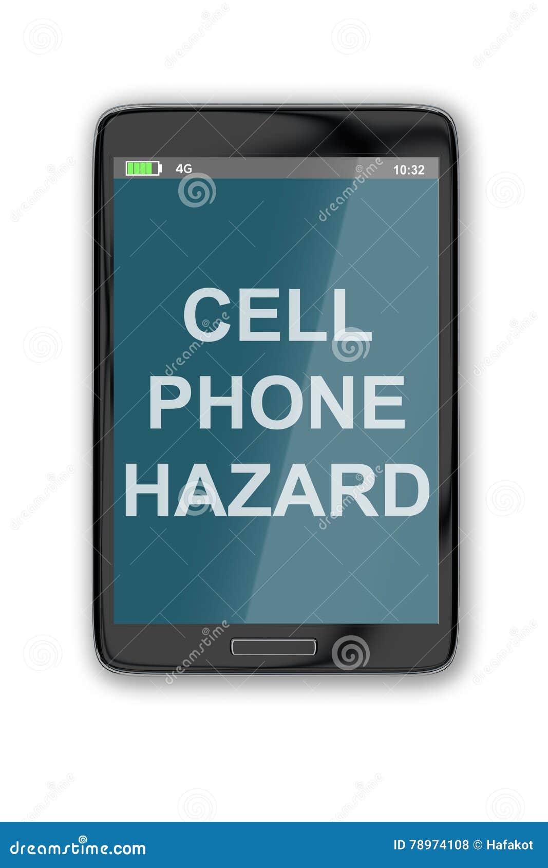 Cell Phone Hazard concept stock illustration. Illustration of cancer ...
