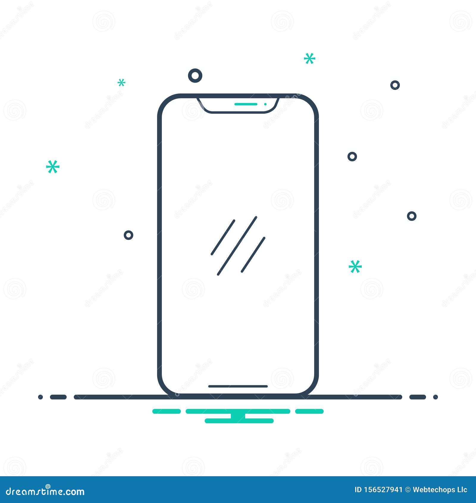 Black Mix Icon for Cell Phone, Mobile and Smartphone Stock Illustration ...