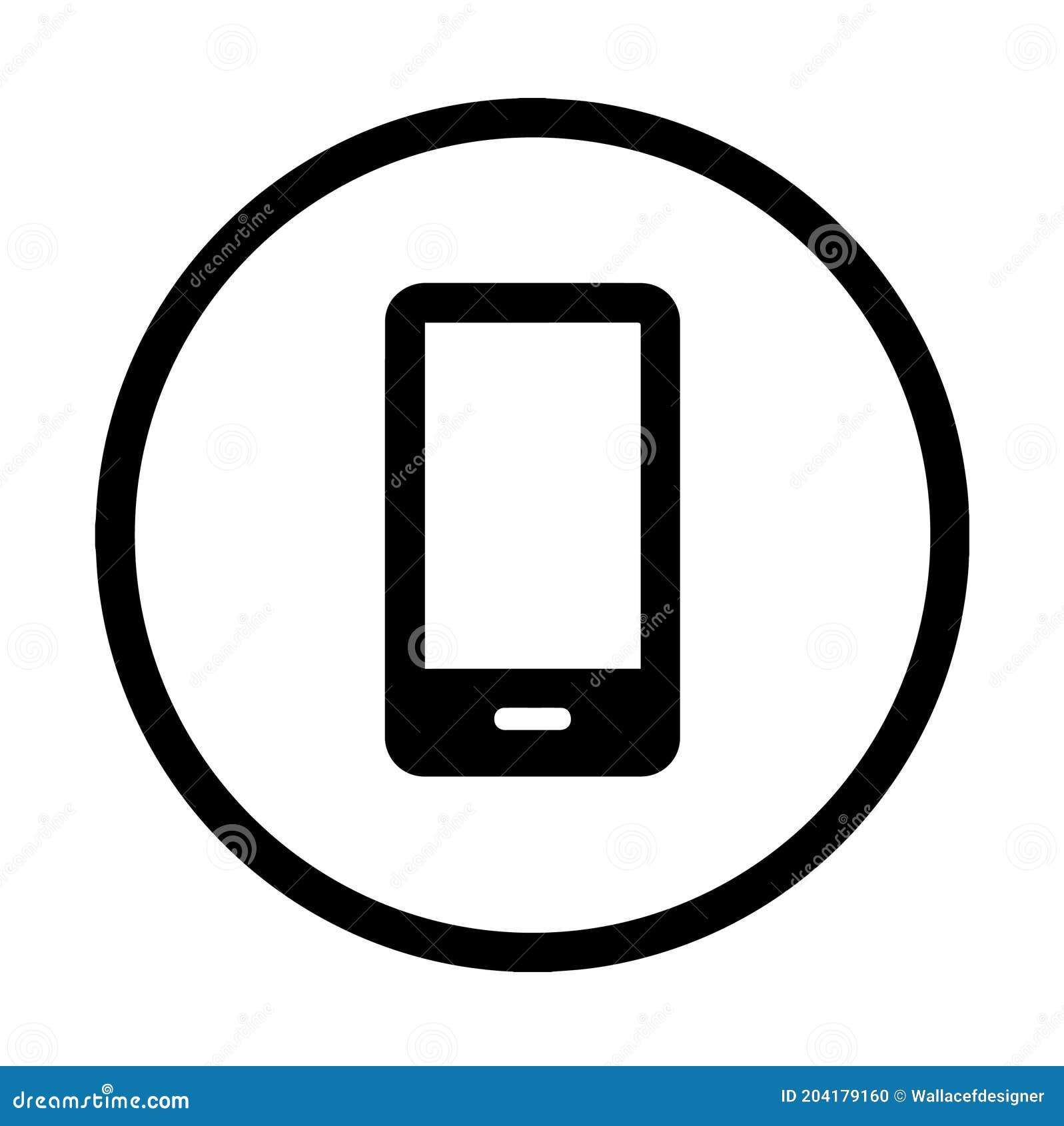 Cell phone icon stock vector. Illustration of technology - 204179160