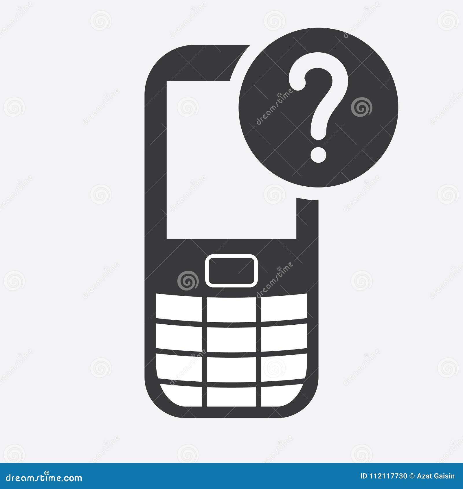 Cell Phone Icon with Question Mark. Cell Phone Icon and Help, How To ...
