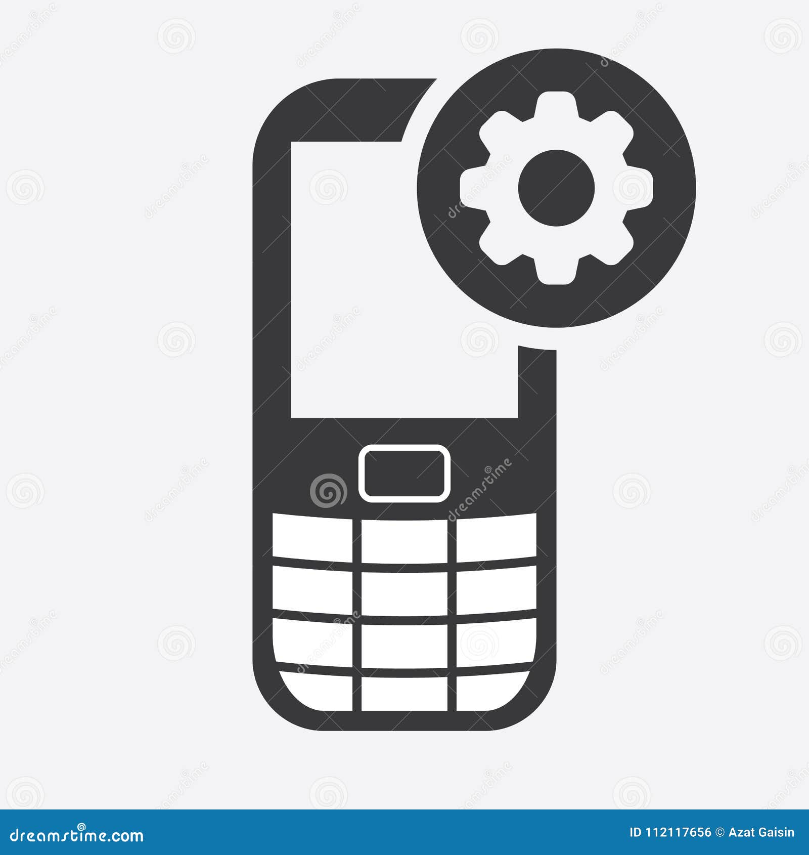 Cell Phone Icon with Settings Sign. Cell Phone Icon and Customize ...