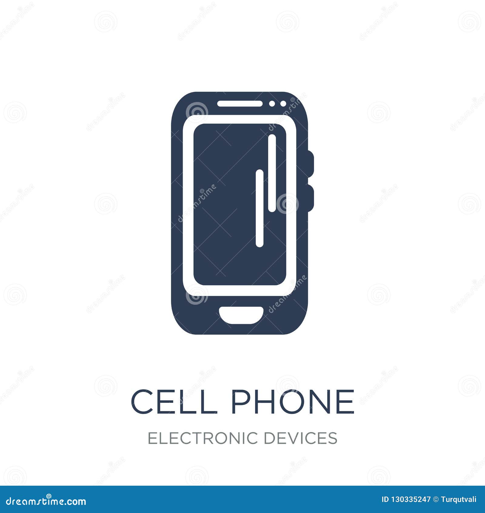 Cell Phone Icon. Trendy Flat Vector Cell Phone Icon on White Bac Stock ...