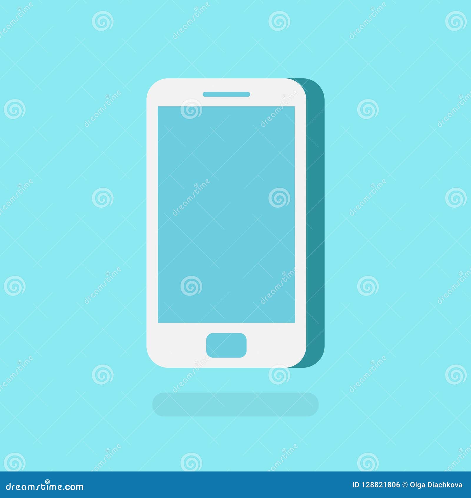 Cell Phone Isometric Flat 3D Style Template Stock Vector - Illustration ...