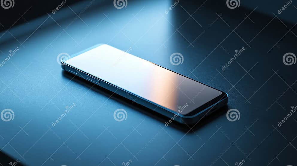 A Cell Phone is Laying on a Table Stock Illustration - Illustration of ...