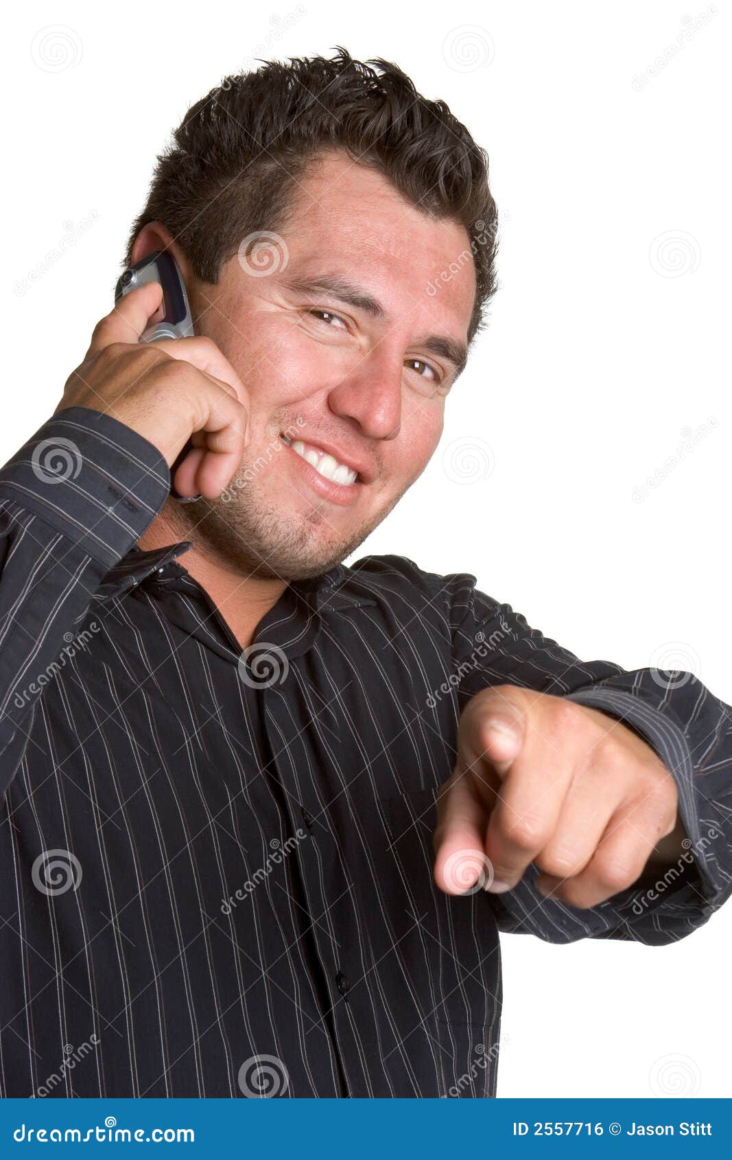 Cell Phone Man stock photo. Image of pointing, mobile - 2557716