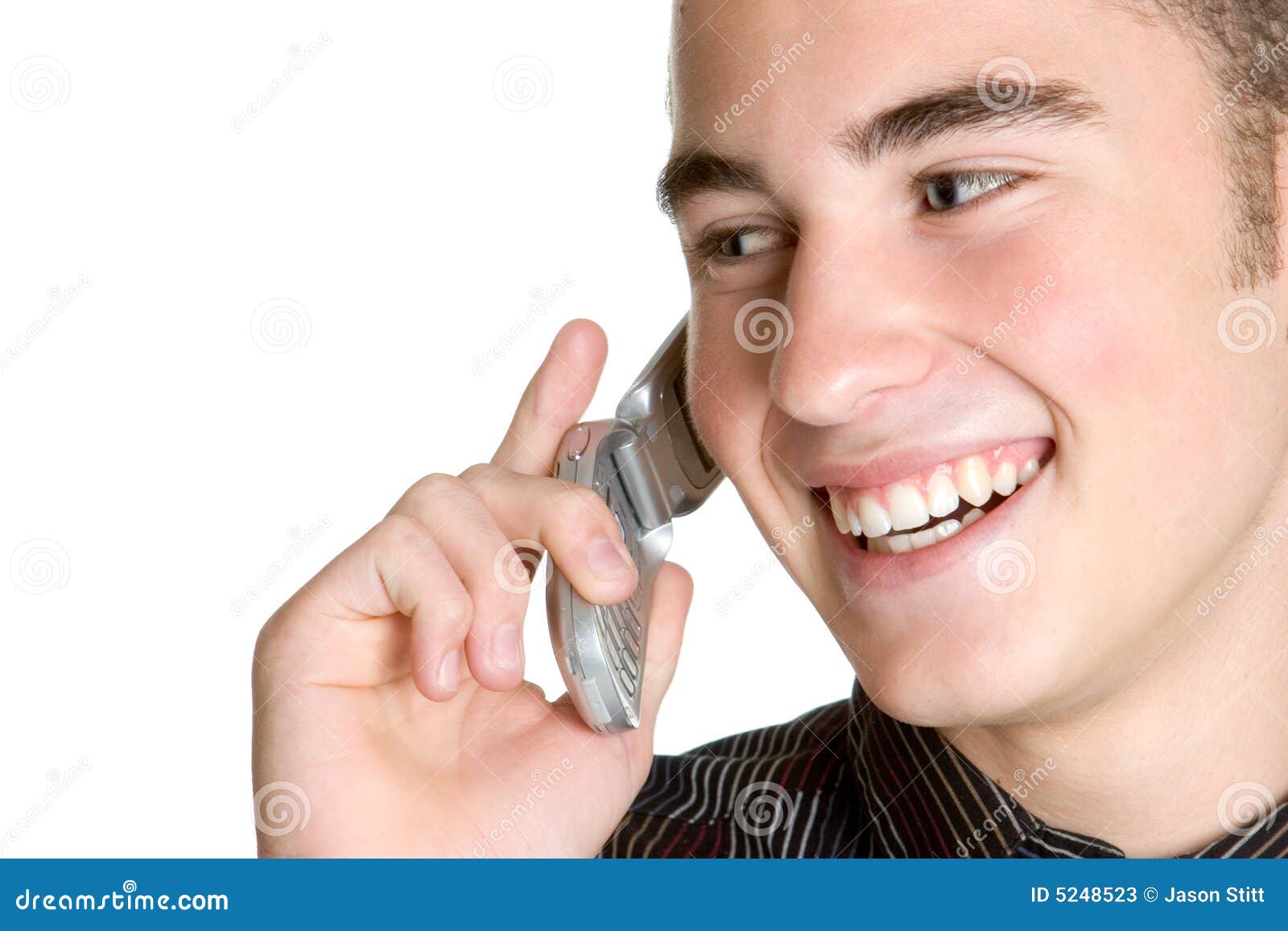 Cell Phone Man stock image. Image of telephone, smile - 5248523