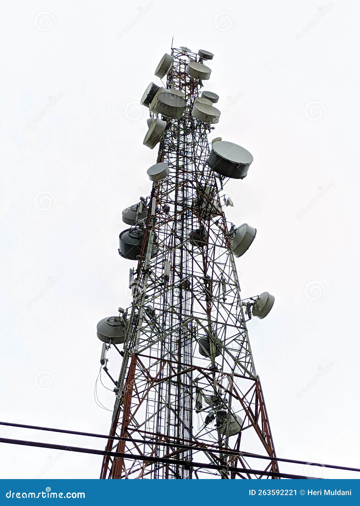 Cell Phone Network Satellite Tower Stock Image - Image of satellite ...