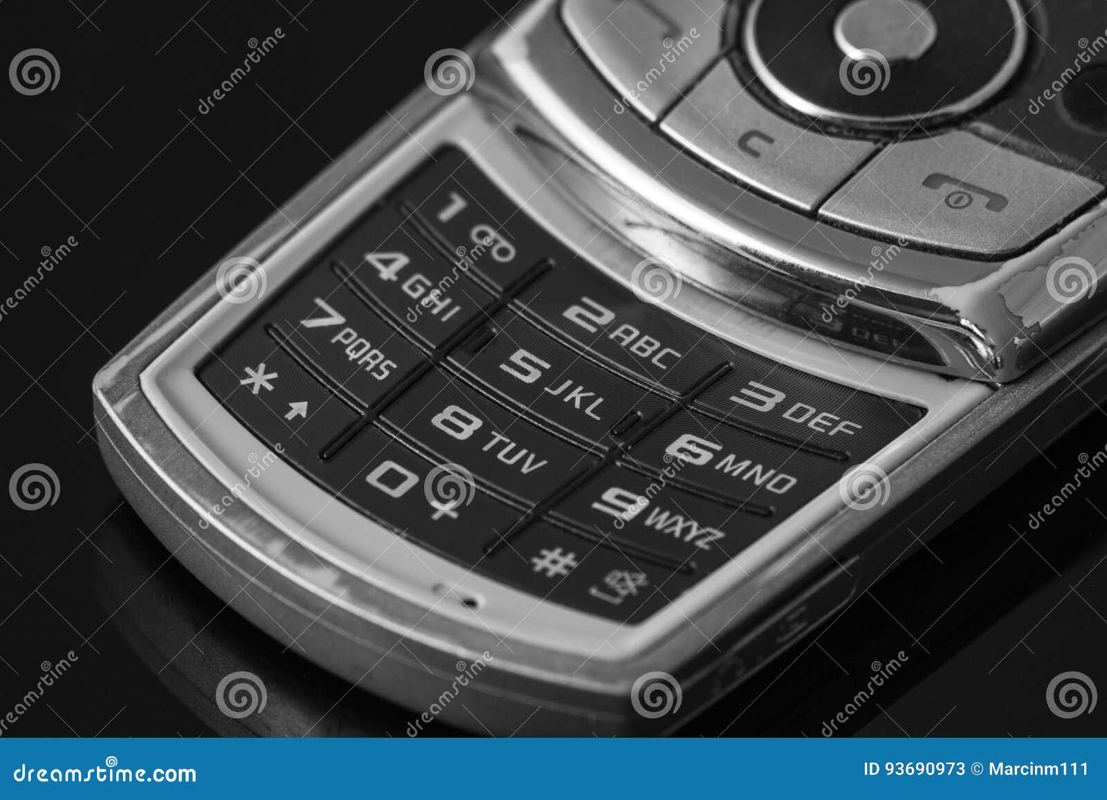 Cell Phone Numeric Keyboard Stock Image - Image of connect, black: 93690973