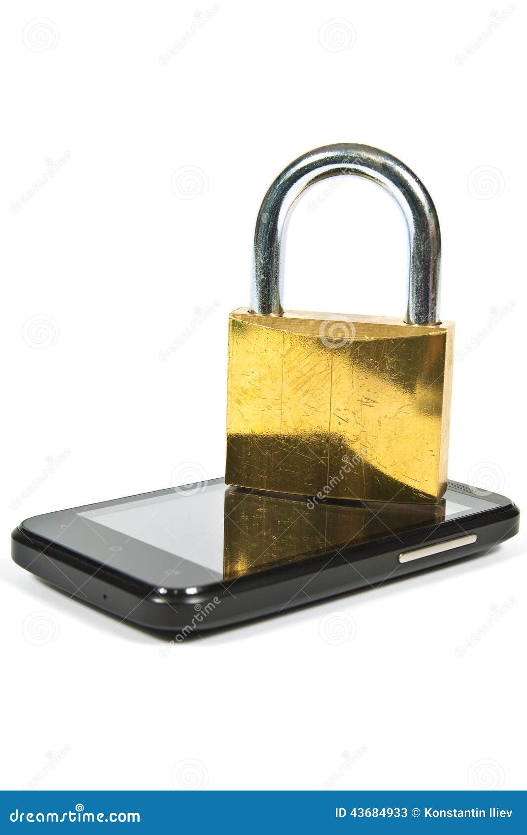 Cell phone and padlock stock image. Image of internet - 43684933