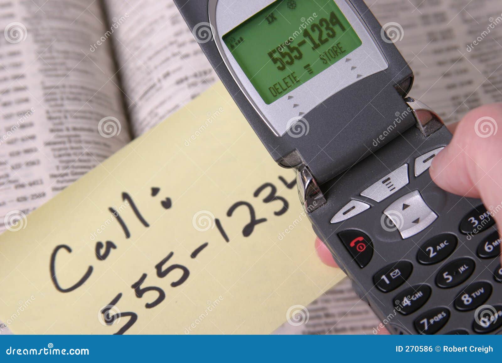 Cell Phone and Phone Book and Note Stock Photo - Image of contact, cell ...