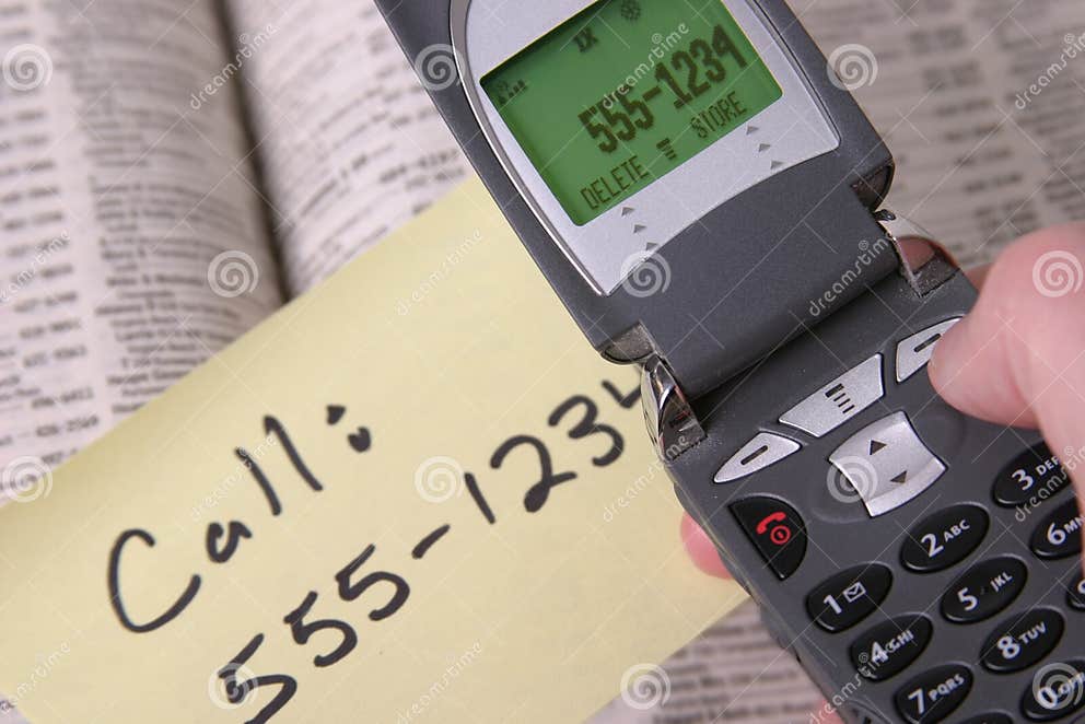 Cell Phone and Phone Book and Note Stock Photo - Image of contact, cell ...