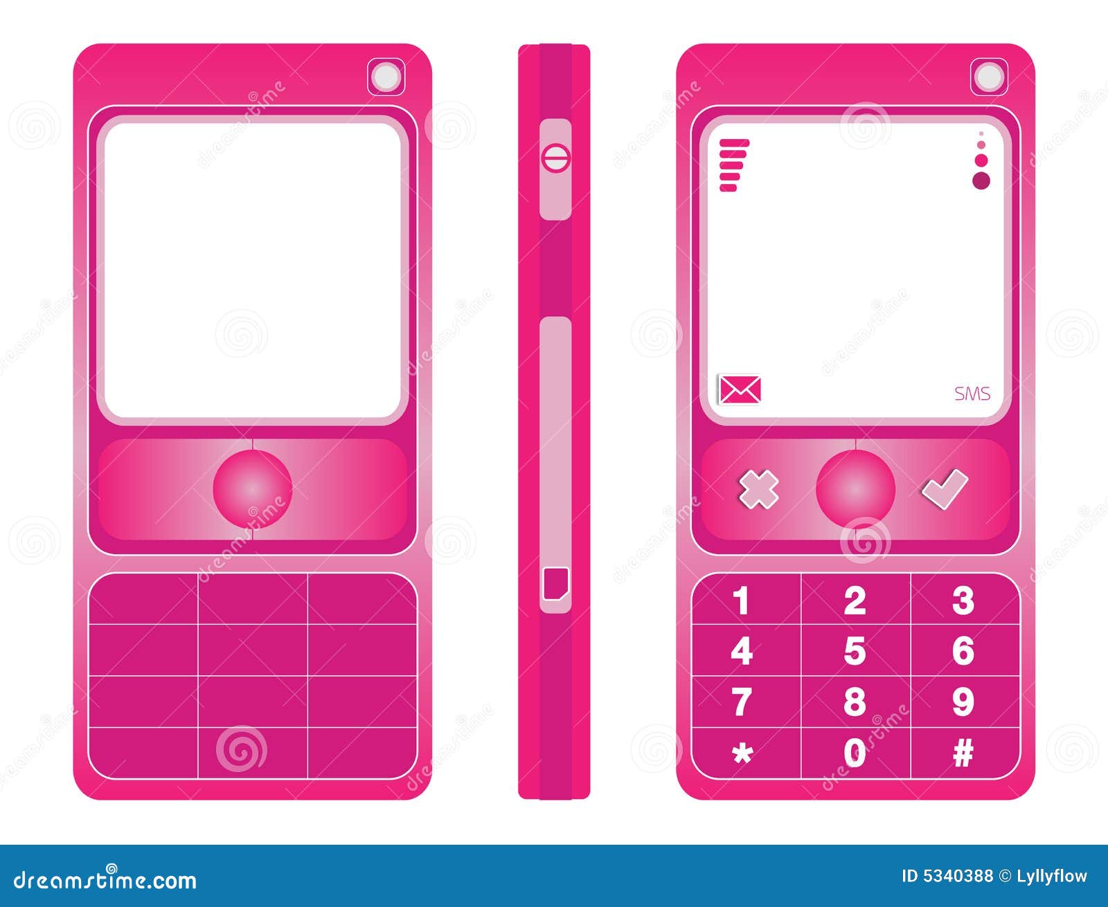 Cell phone pink stock illustration. Illustration of business - 5340388
