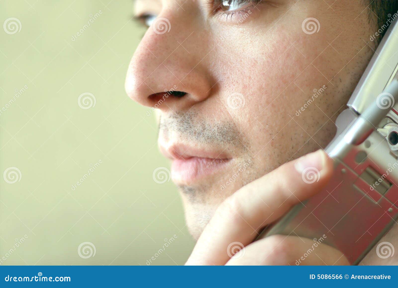 Cell phone portrait stock photo. Image of business, eyes - 5086566