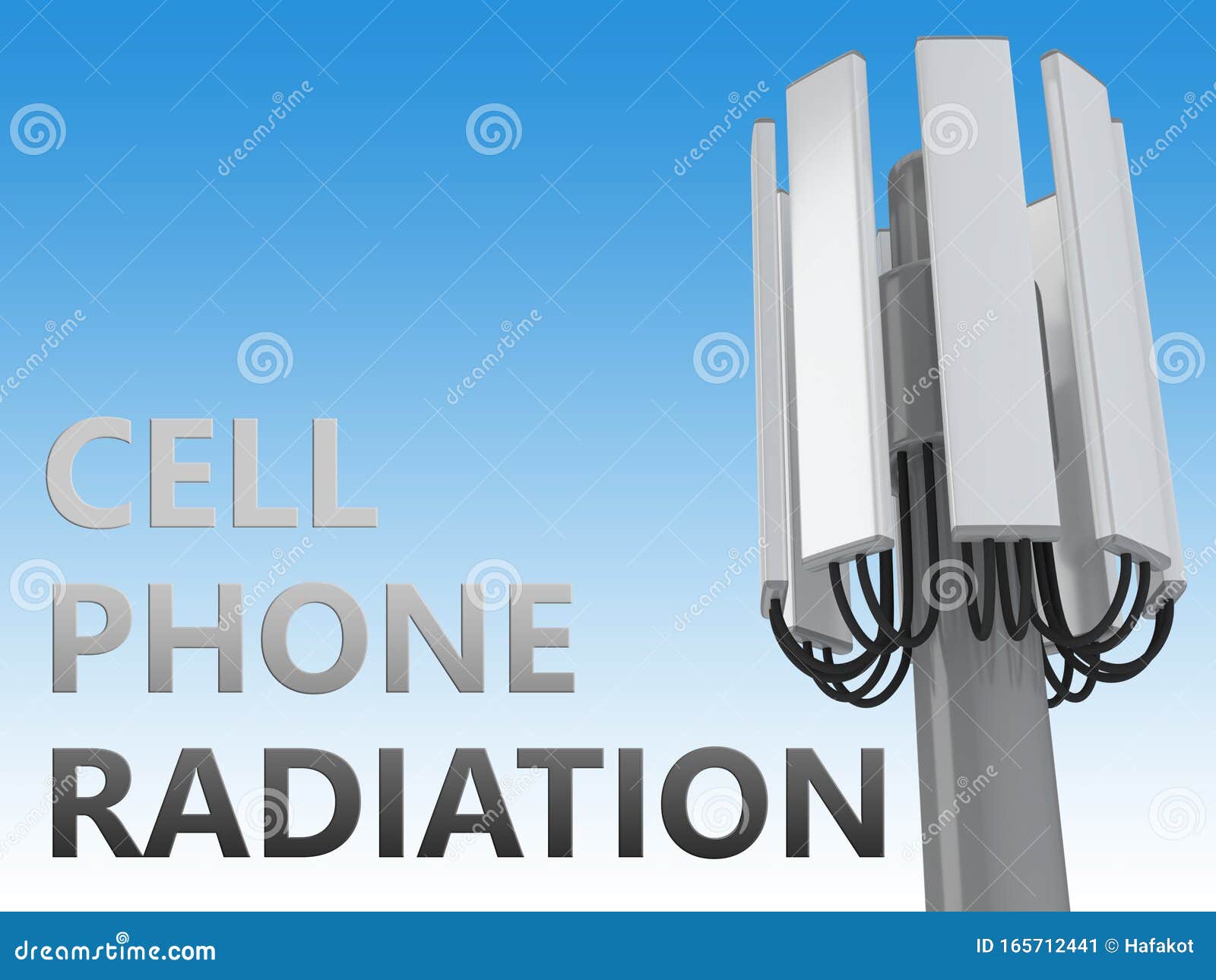 CELL PHONE RADIATION Concept Stock Illustration - Illustration of ...