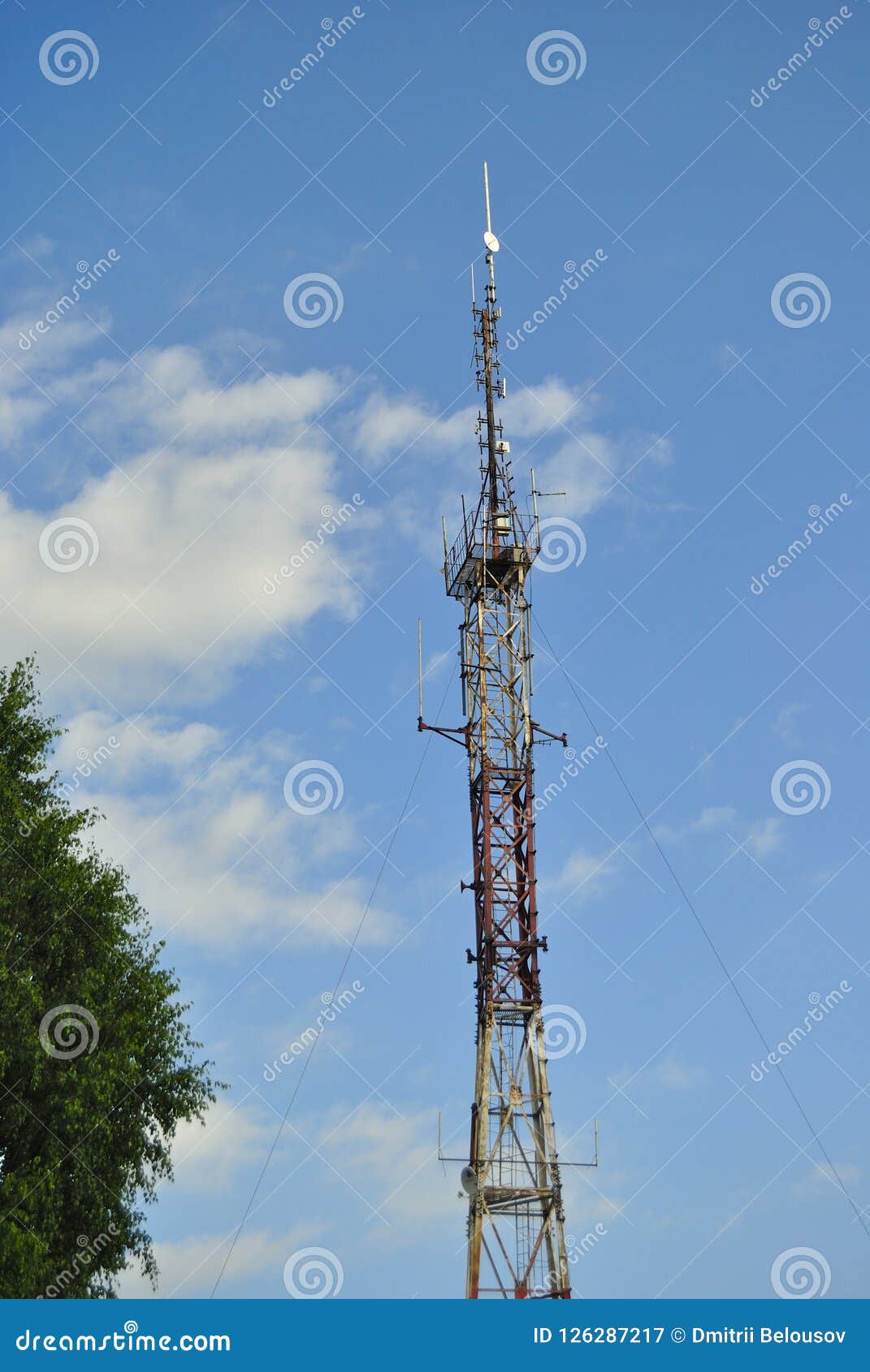 A Cell Phone Repeater Tower Stock Image - Image of telephone, broadcast ...
