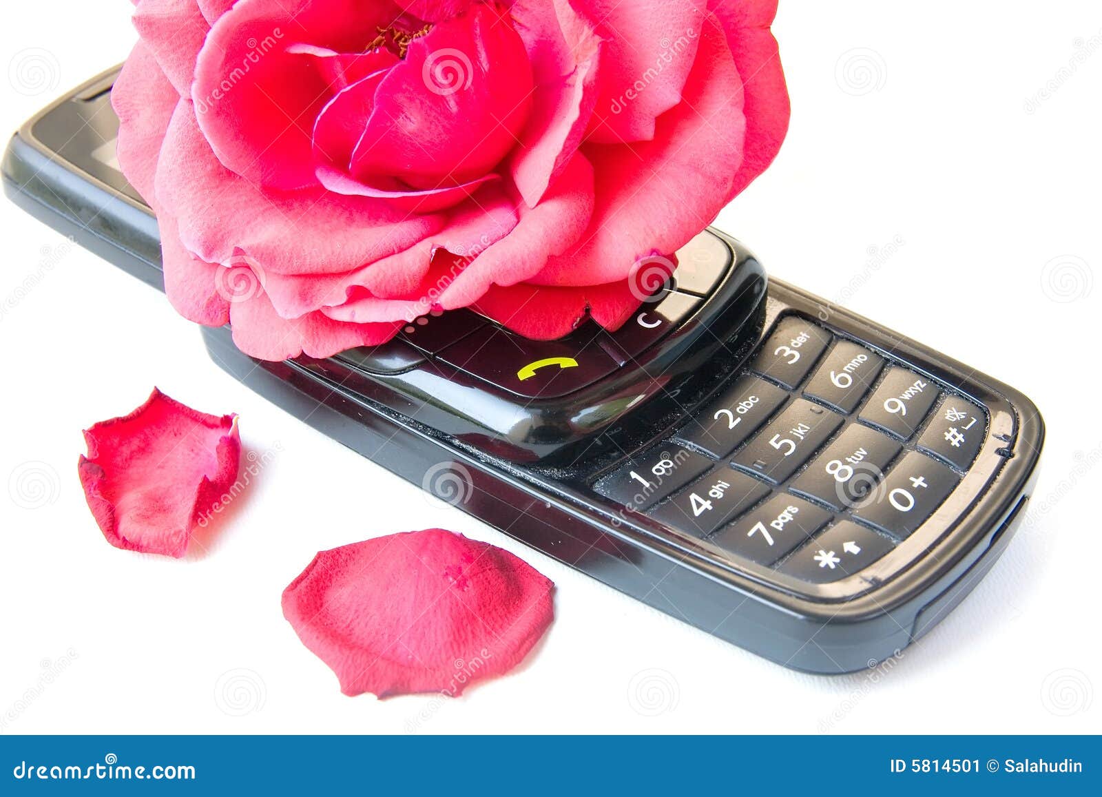 Cell phone and rose stock image. Image of chat, talk, remote - 5814501