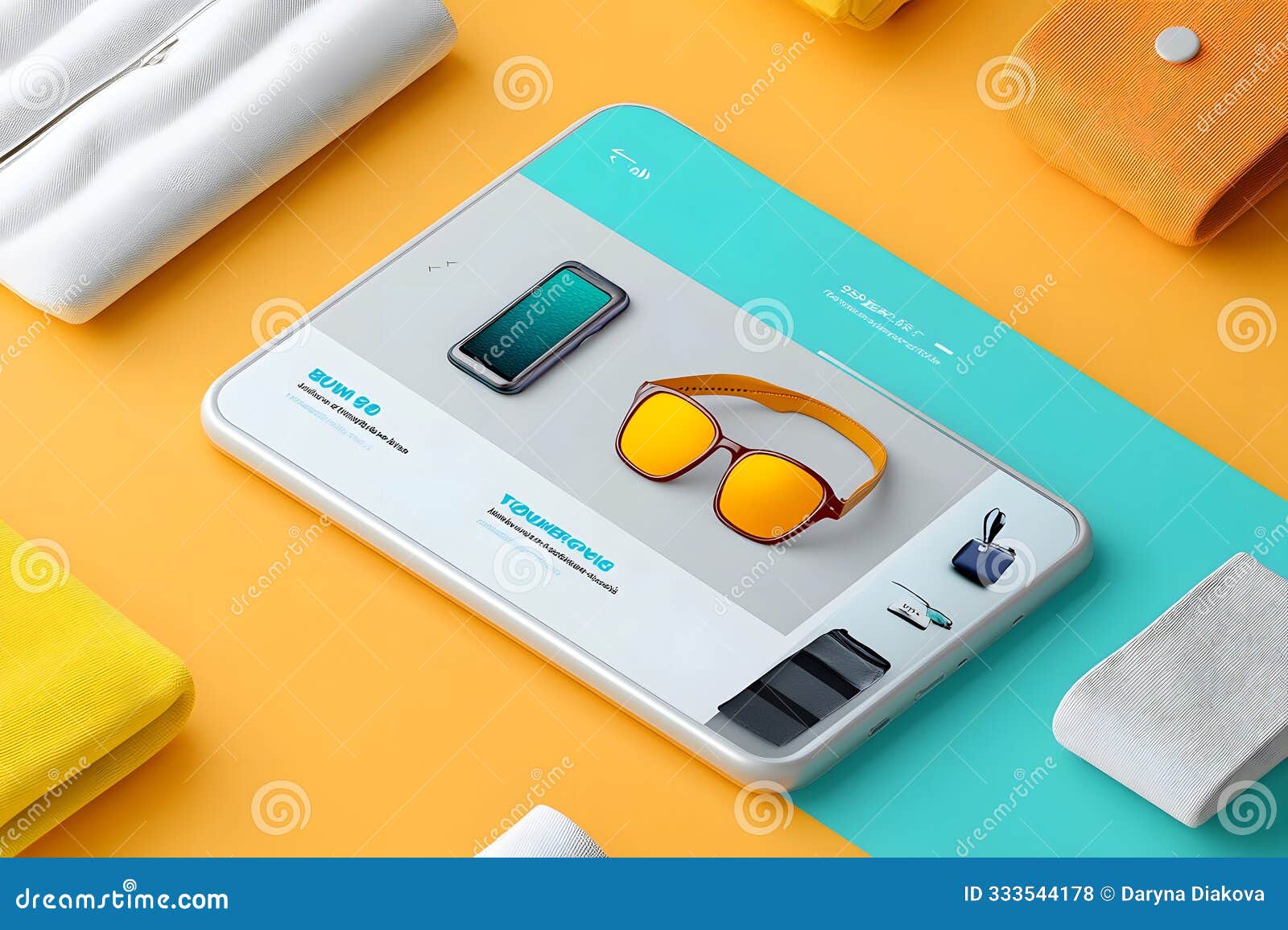 Cell Phone Screen Screen , Elegant Online Store Interface with a ...
