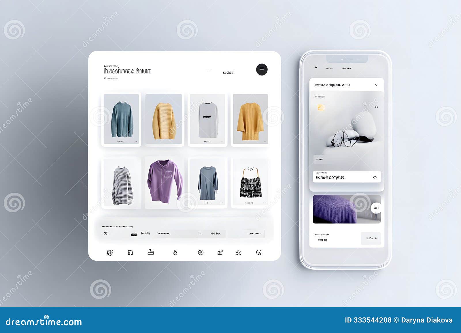 Cell Phone Screen Screen , Elegant Online Store Interface with a ...