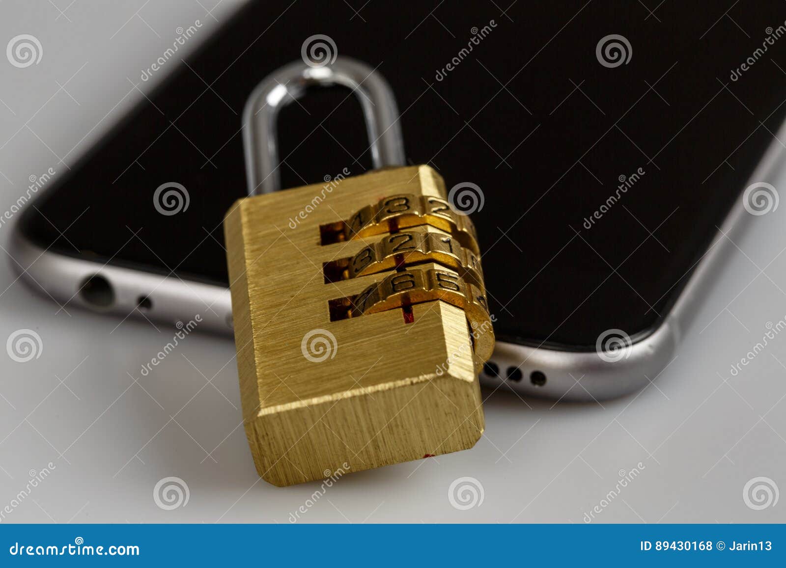Cell Phone Security - Lock and Phone on White Stock Photo - Image of ...