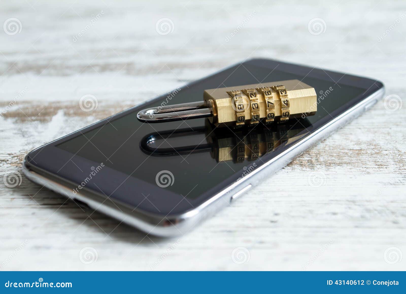 Cell phone security locked stock photo. Image of mobile - 43140612