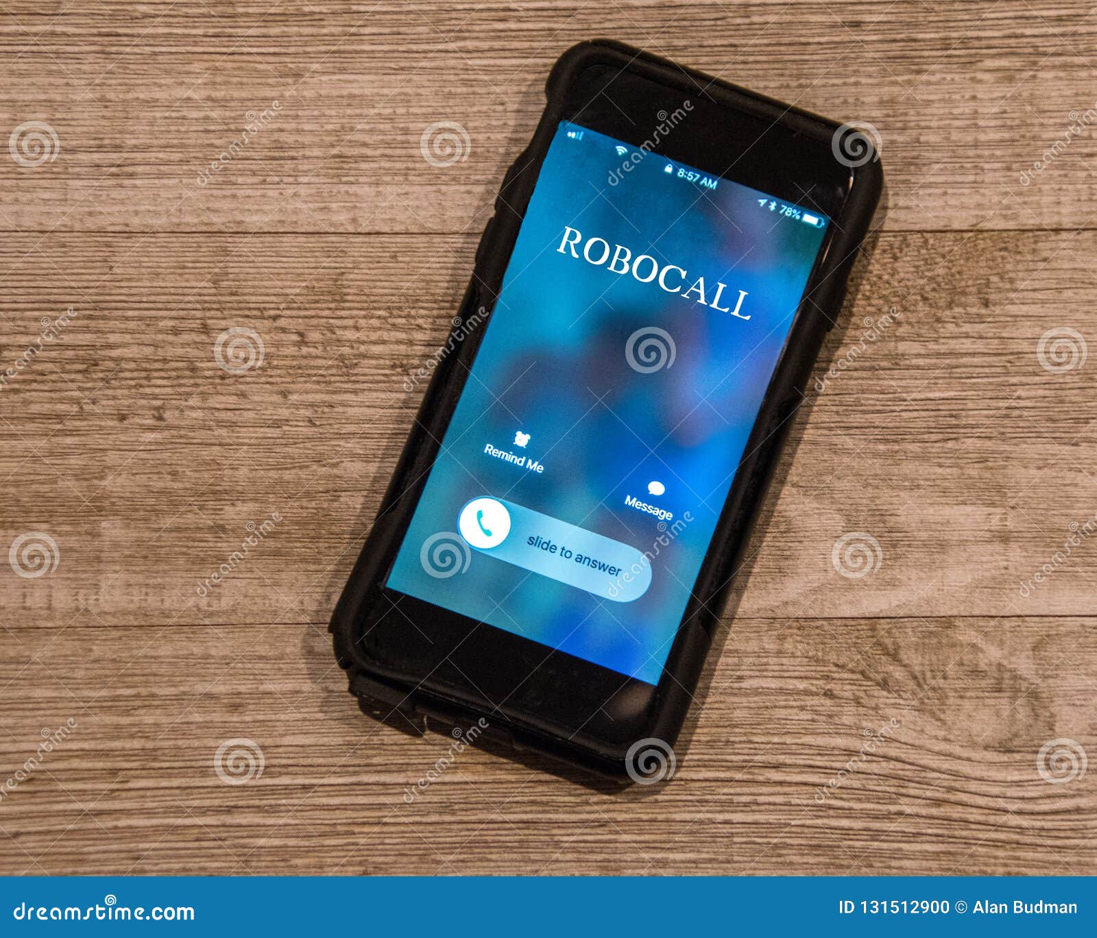 Cell Phone Showing Call from, Robocall Stock Photo - Image of concept ...