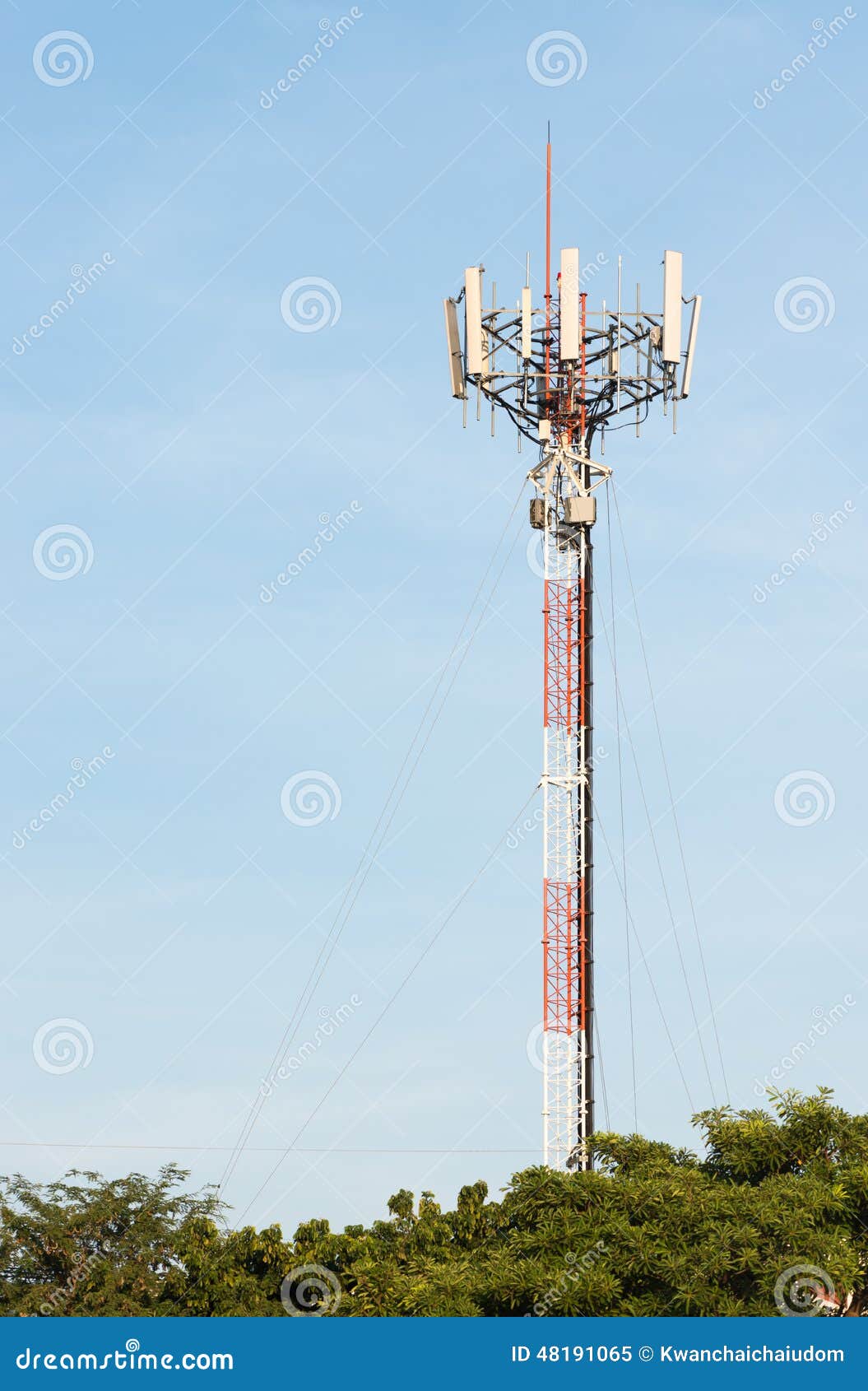 Cell phone signal station stock image. Image of frequency - 48191065