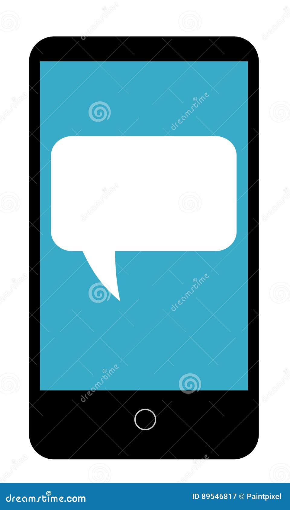 Cell Phone with Talk Bubble Stock Vector - Illustration of message ...