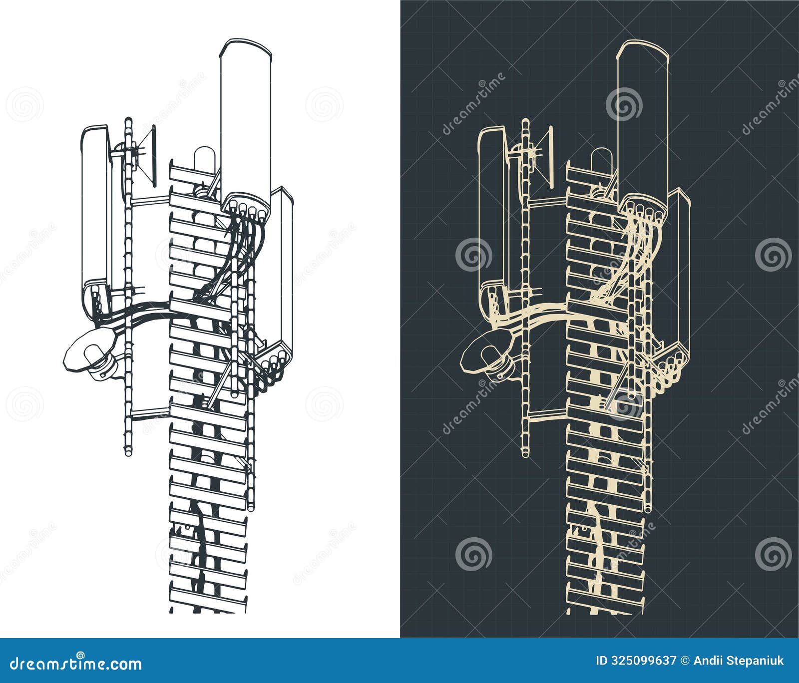 Telecommunication Tower Transmitting Radio Waves Icon Royalty-Free ...