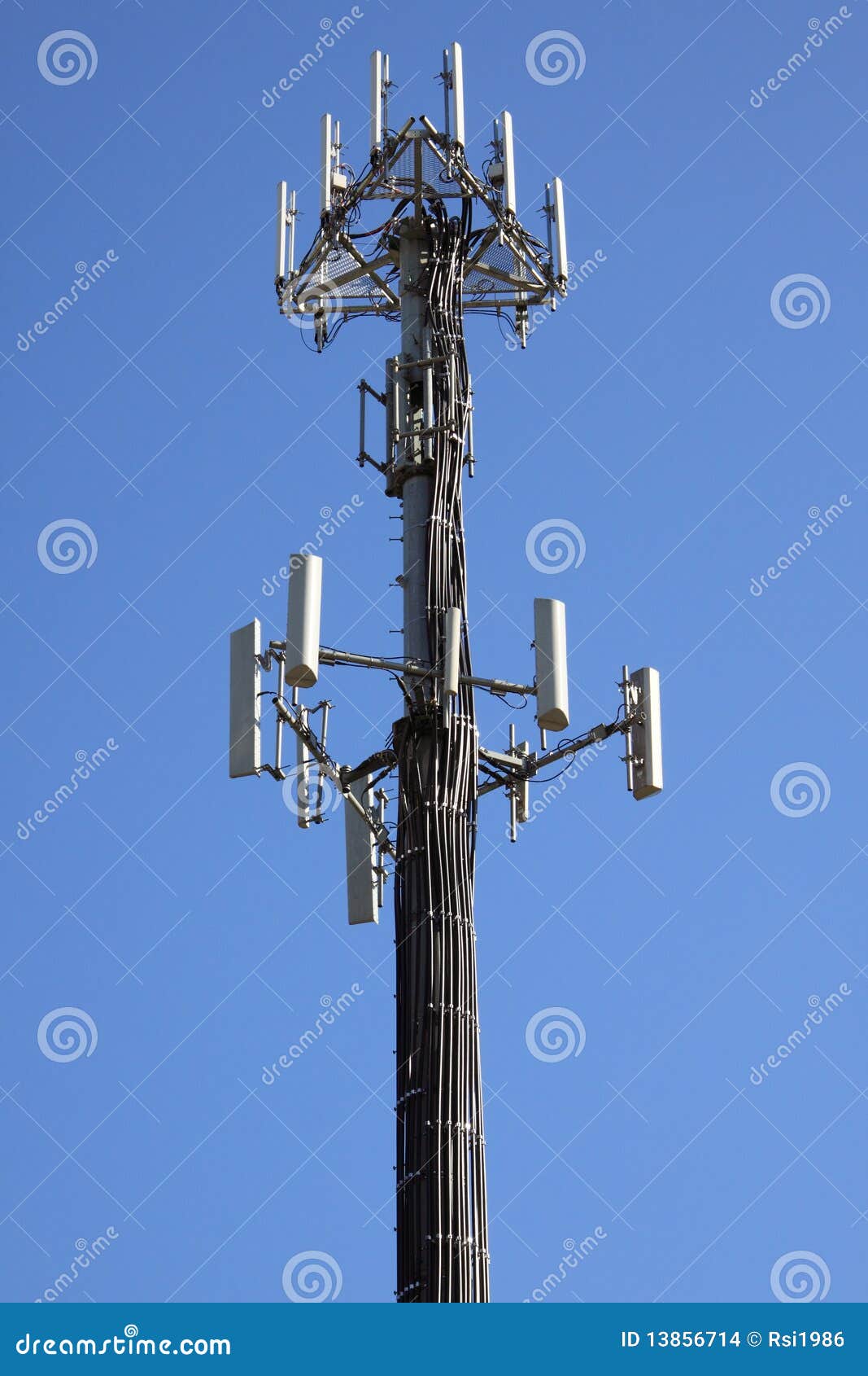 Cell Phone Tower stock photo. Image of technology, telecommunications ...