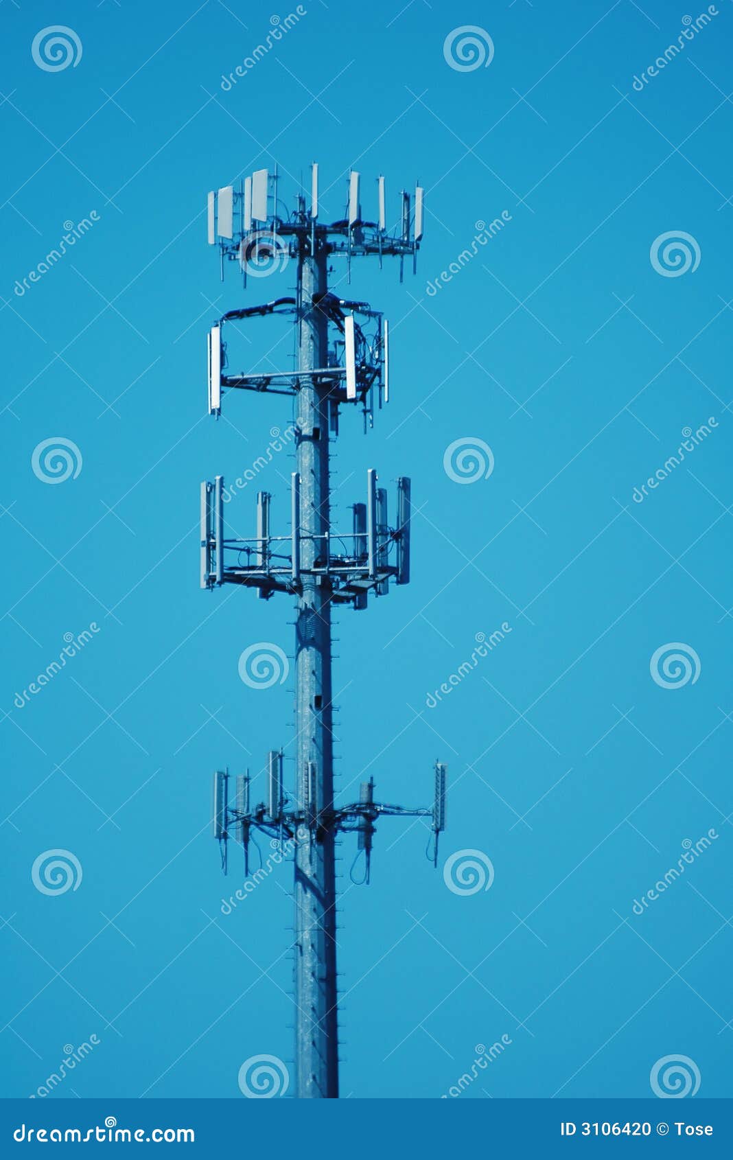 Cell phone tower stock photo. Image of microwaves, antenna - 3106420