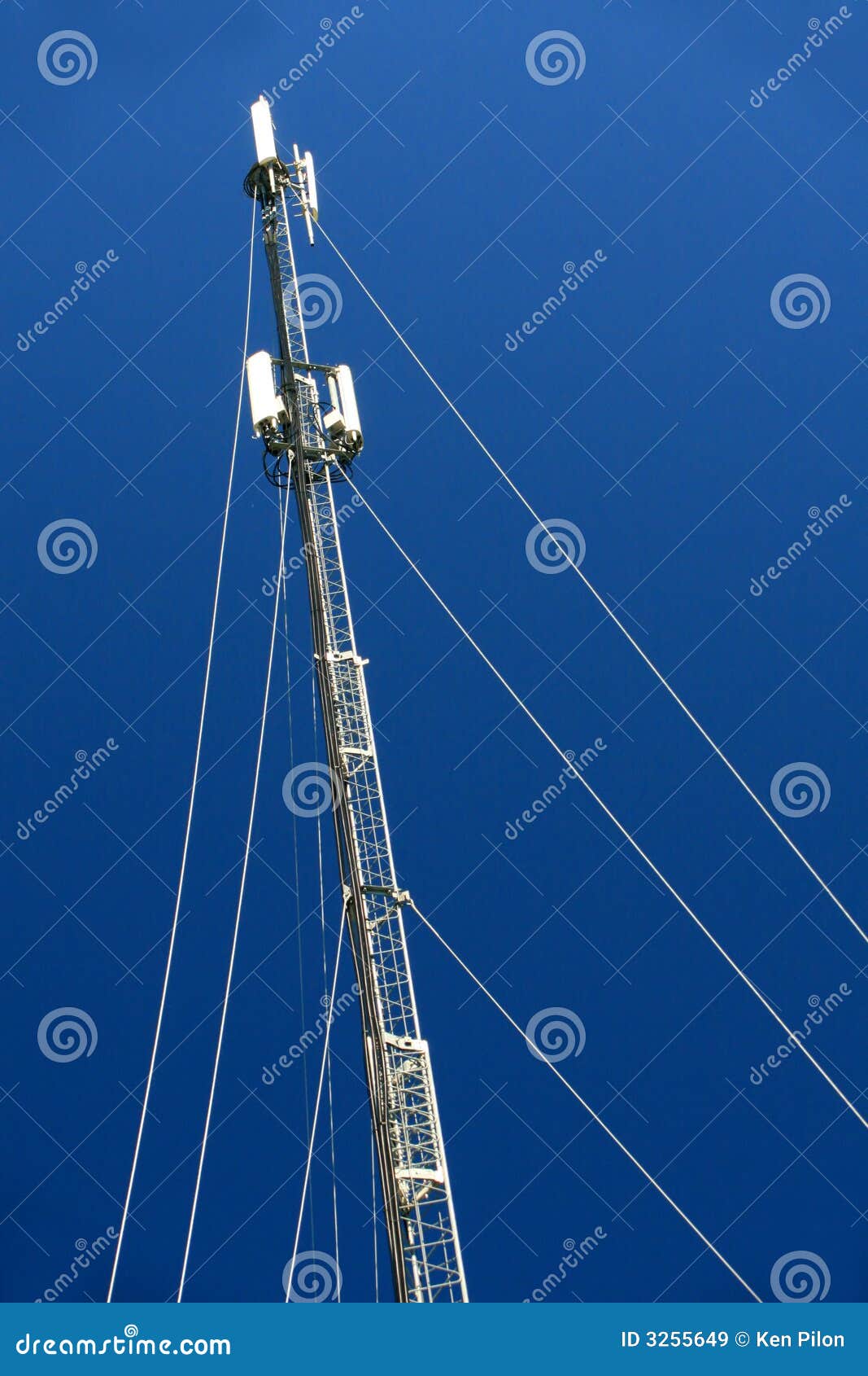 Guyed Cell Tower Royalty-Free Stock Image | CartoonDealer.com #21965566